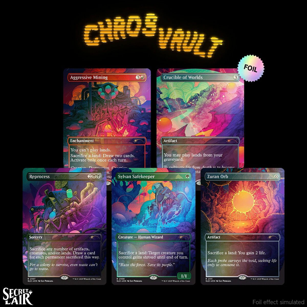 【MTG】マジック：ザ・ギャザリングのSecret Lair『Chaos Vault：Commander』フォイル版が予約受付中。楽天ブックス ...