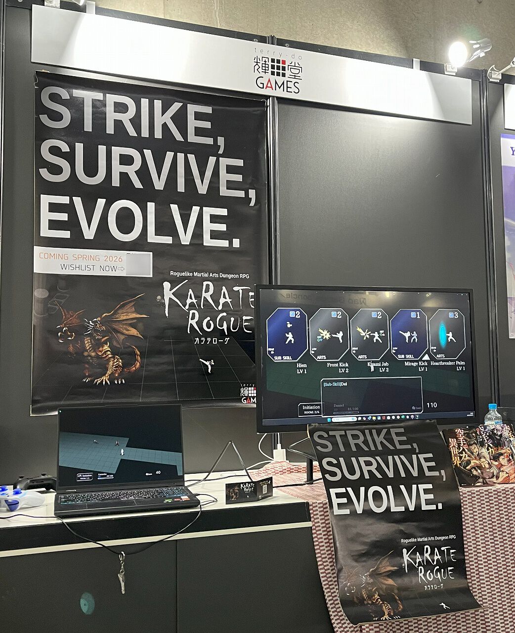 ローグライク格闘ダンジョンRPG『KARATE ROGUE』が試遊出展。輝井永澄氏によるキレのある技の実演がかっこよすぎる！【TGS2025 ...