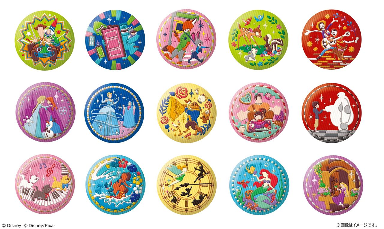 大ヒットした『Disney Characters 刺繍缶バッジビスケット』の第2弾が発売間近。刺繍の風合いで『アナ雪』や『ベイマックス』『トイ ...